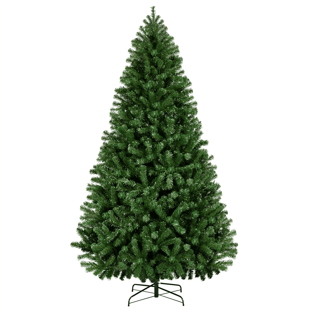 Yaheetech 7.5ft Pre-lit Metal Spruce Artificial Christmas Tree, Green ...