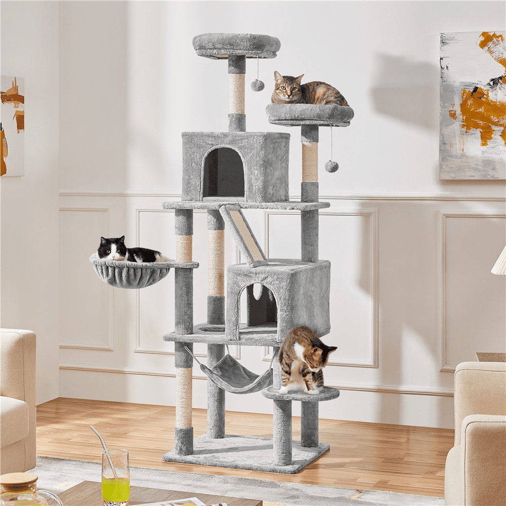 Yaheetech Large 71''H Tall Multi-Level Cat Tree Tower with Condos ...