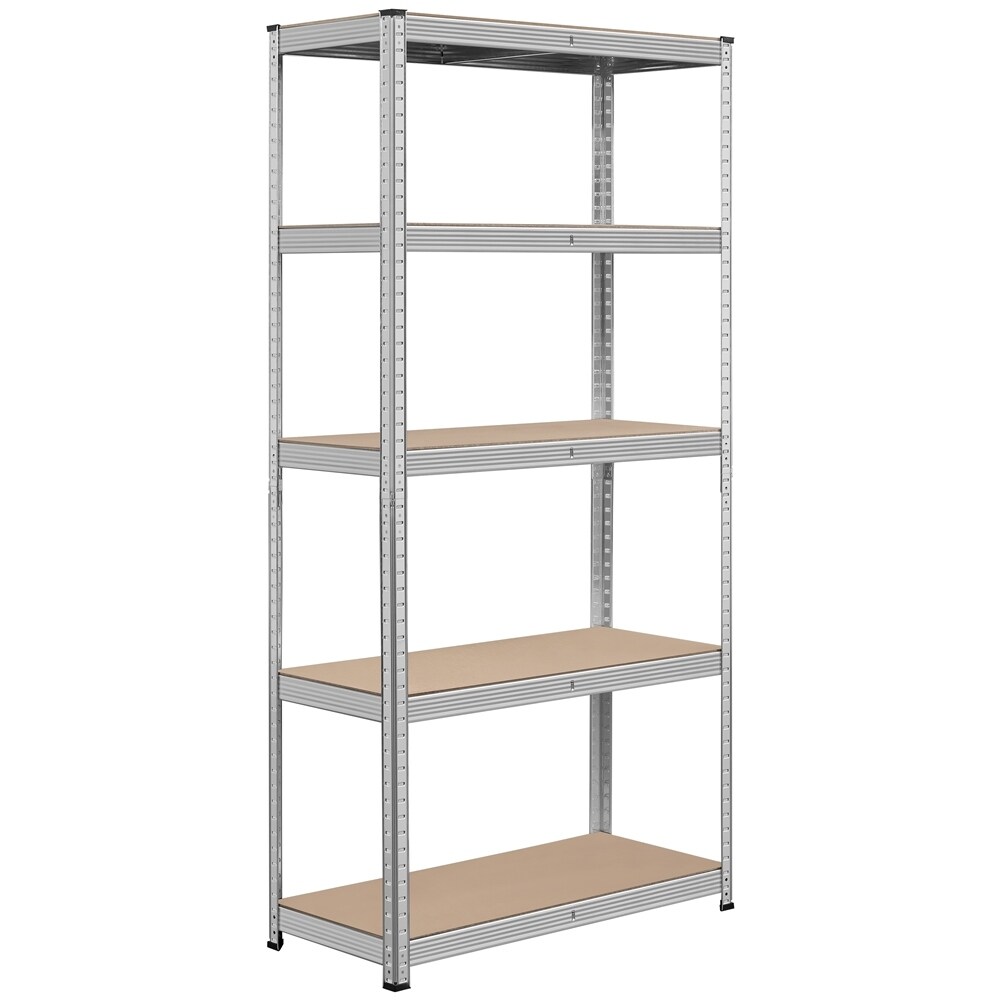 Yaheetech 71in 5-Tier Metal MDF Storage Rack, Adjustable Shelves, 386lb ...