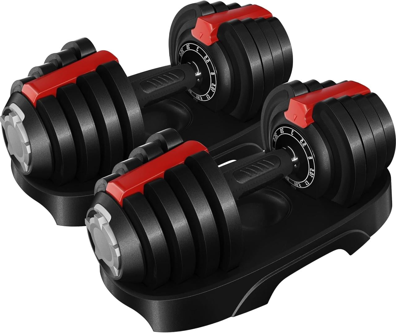 Yaheetech Adjustable Dumbbell Set 28/40/52.5/90LBS Adjustable Dumbbells Fast Adjust Dumbbell ...