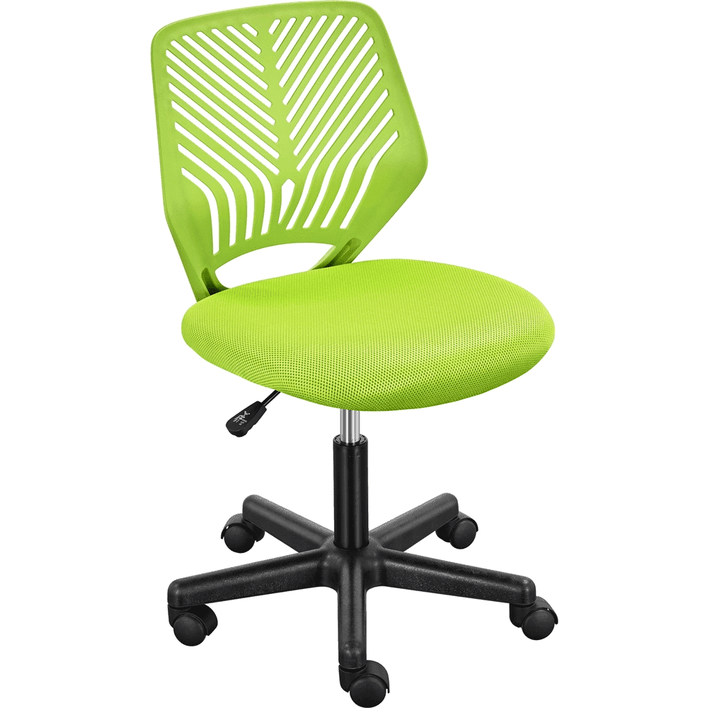 Yaheetech Adjustable Mesh Office Chair Mid Back Swivel Chair, Green ...