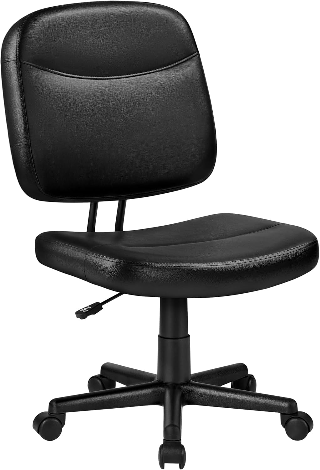 Yaheetech Armless Office Chair Ergonomic Desk Chair Low Back PU Leather ...