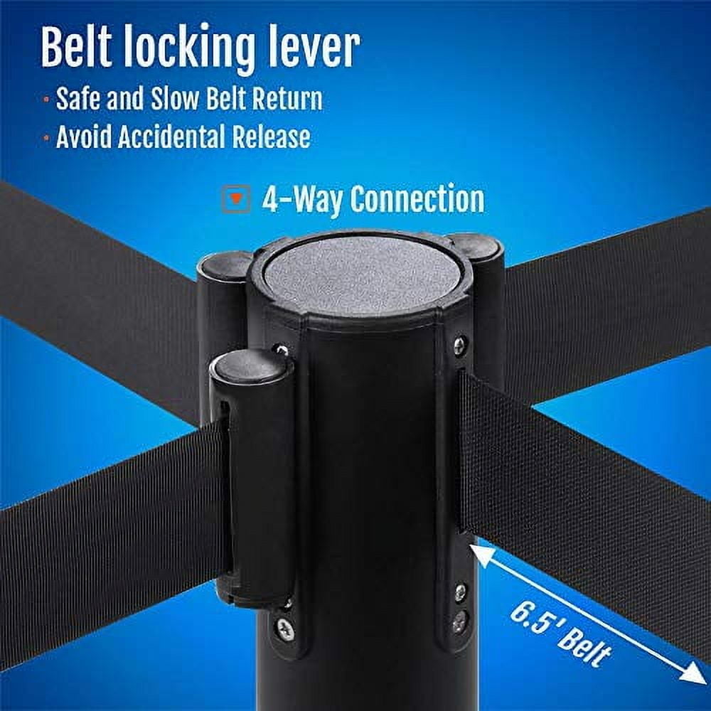 Yaheetech Belt Stanchion Queue Barriers Security Pole Posts Crowd ...
