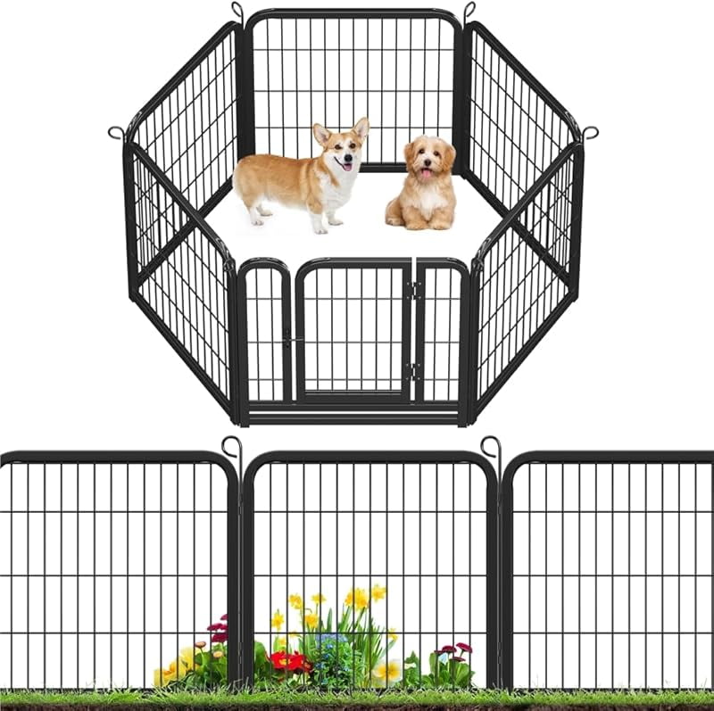 Yaheetech Decorative Garden Fence Rustproof Folding Fencing Landscape ...