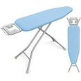Yaheetech Foldable Ironing Board with Adjustable Height Iron Rest Blue ...