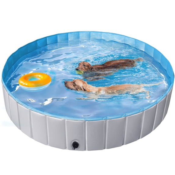 Yaheetech Heavy Duty Foldable Pet Pool, Wash Tub for Dogs/Cats, PVC and ...