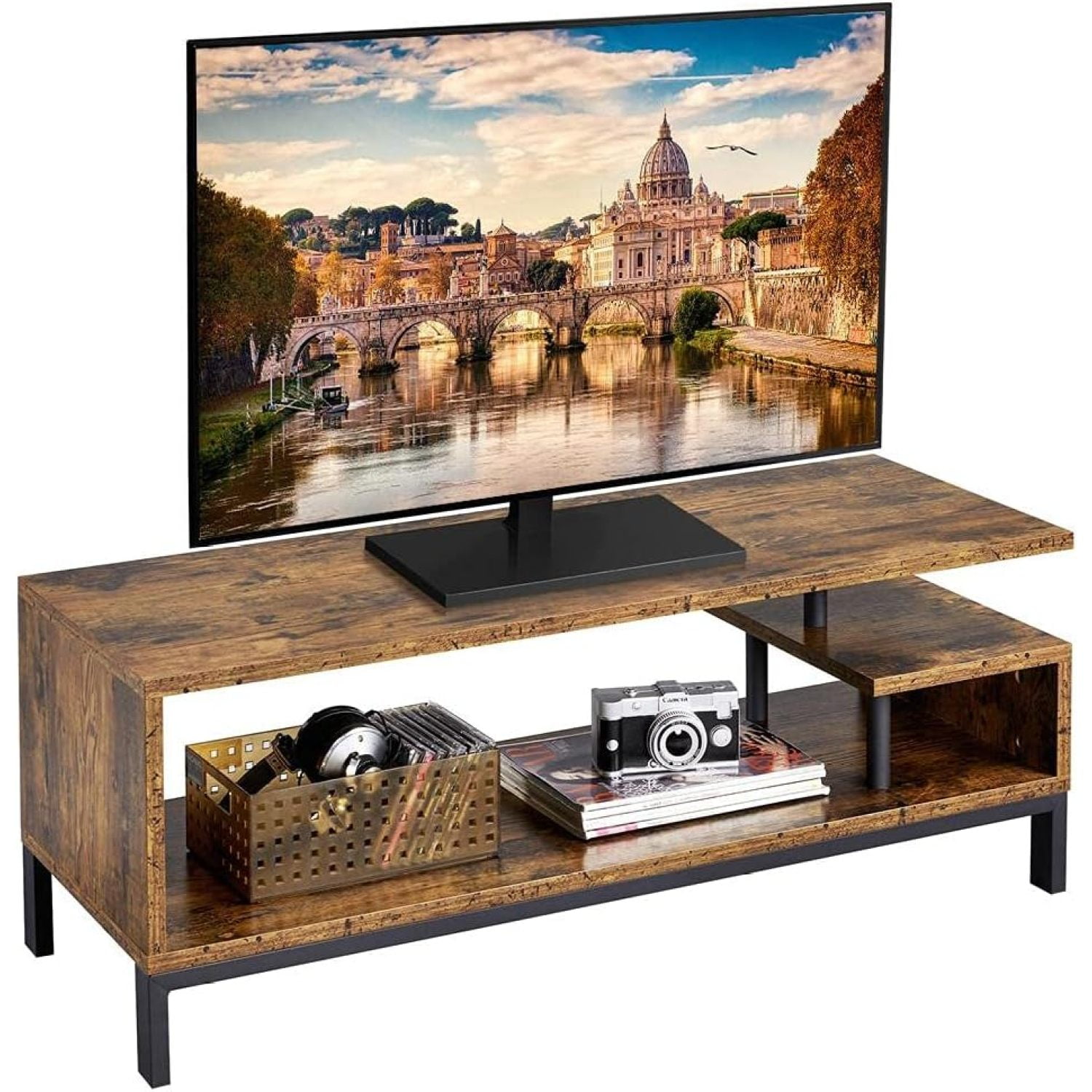 Yaheetech Industrial TV Stand for TVs up to 50 inch, Media Console ...