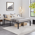 Yaheetech Metal Platform Bed Frame with Steel Slat Support, Full Size ...