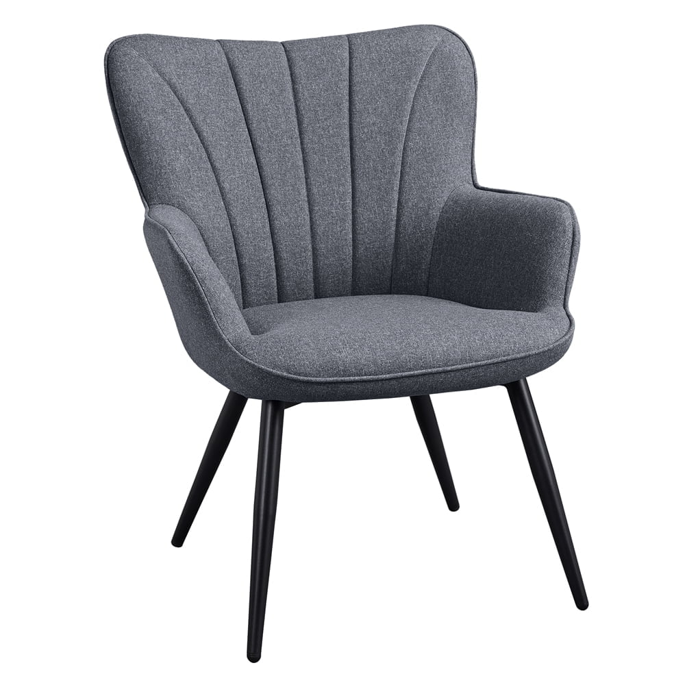 Yaheetech Modern Small Arms Upholstered Fabric Accent Chair for Living ...