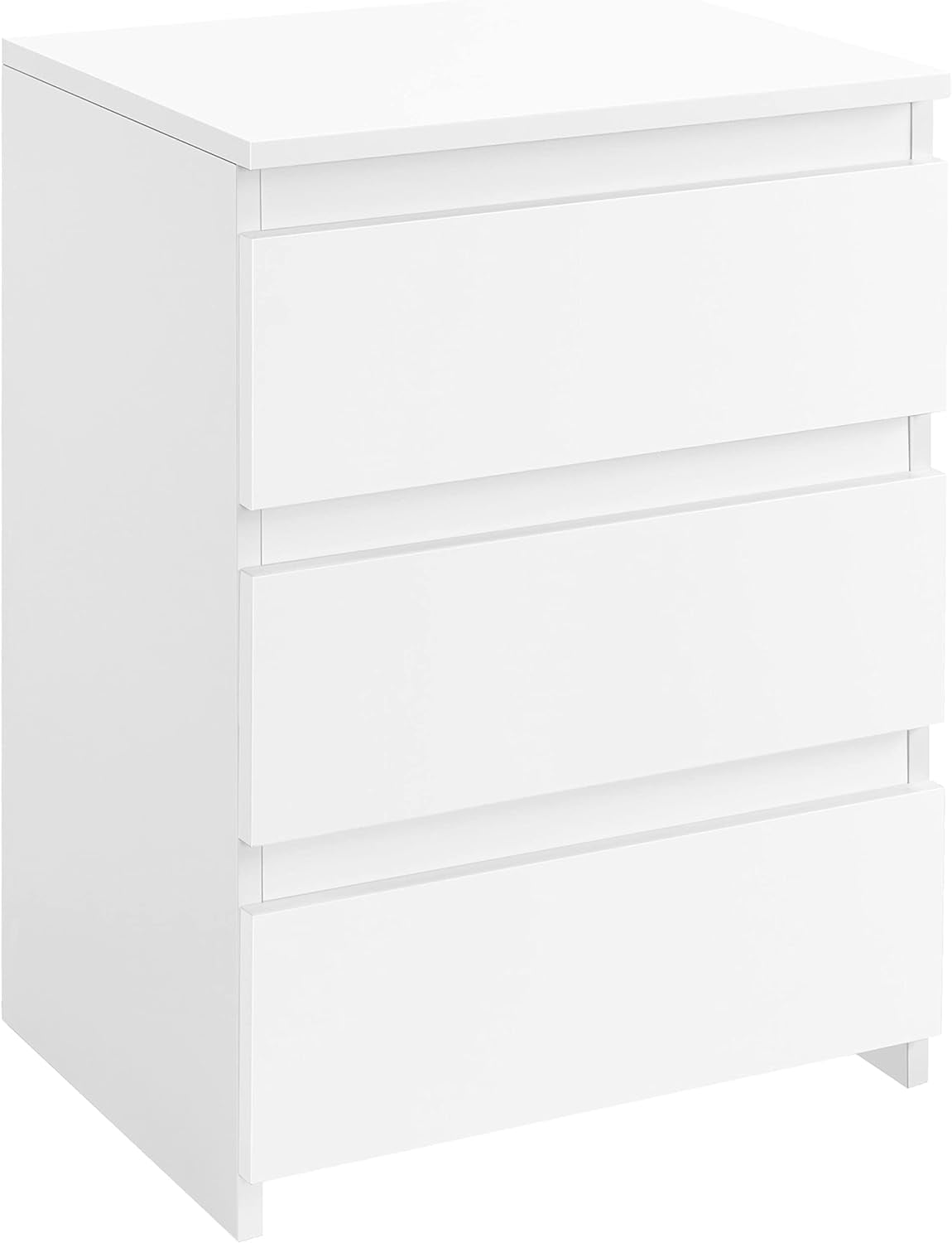 Yaheetech Nightstand with 3 Drawers, Wooden Bedside Table with Storage ...