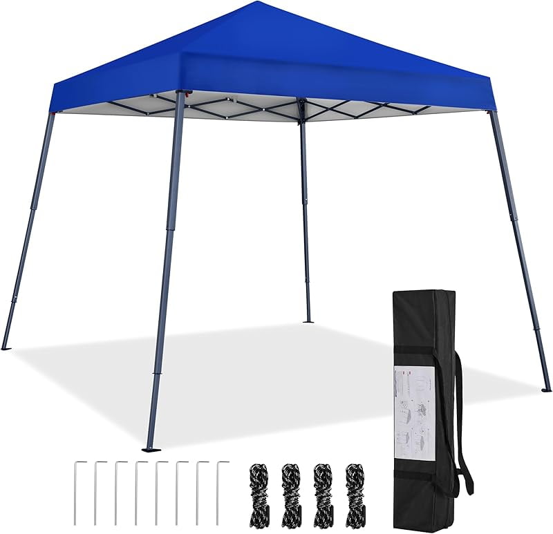 Yaheetech Pop Up Canopy, 10x10 Slant Leg Easy Outdoor Canopy Tent ...