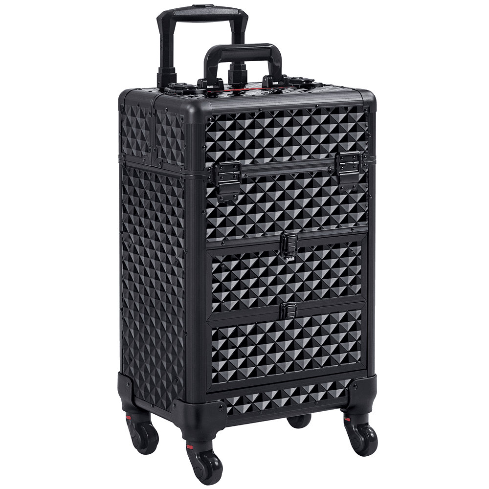 Yaheetech Professional Makeup Trolley Box with Wheels, Rolling Cosmetic ...
