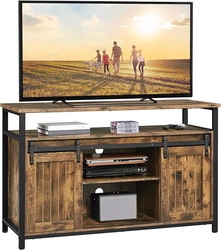 Yaheetech TV Stand for 65 Inch TV, Farmhouse Entertainment Center with ...