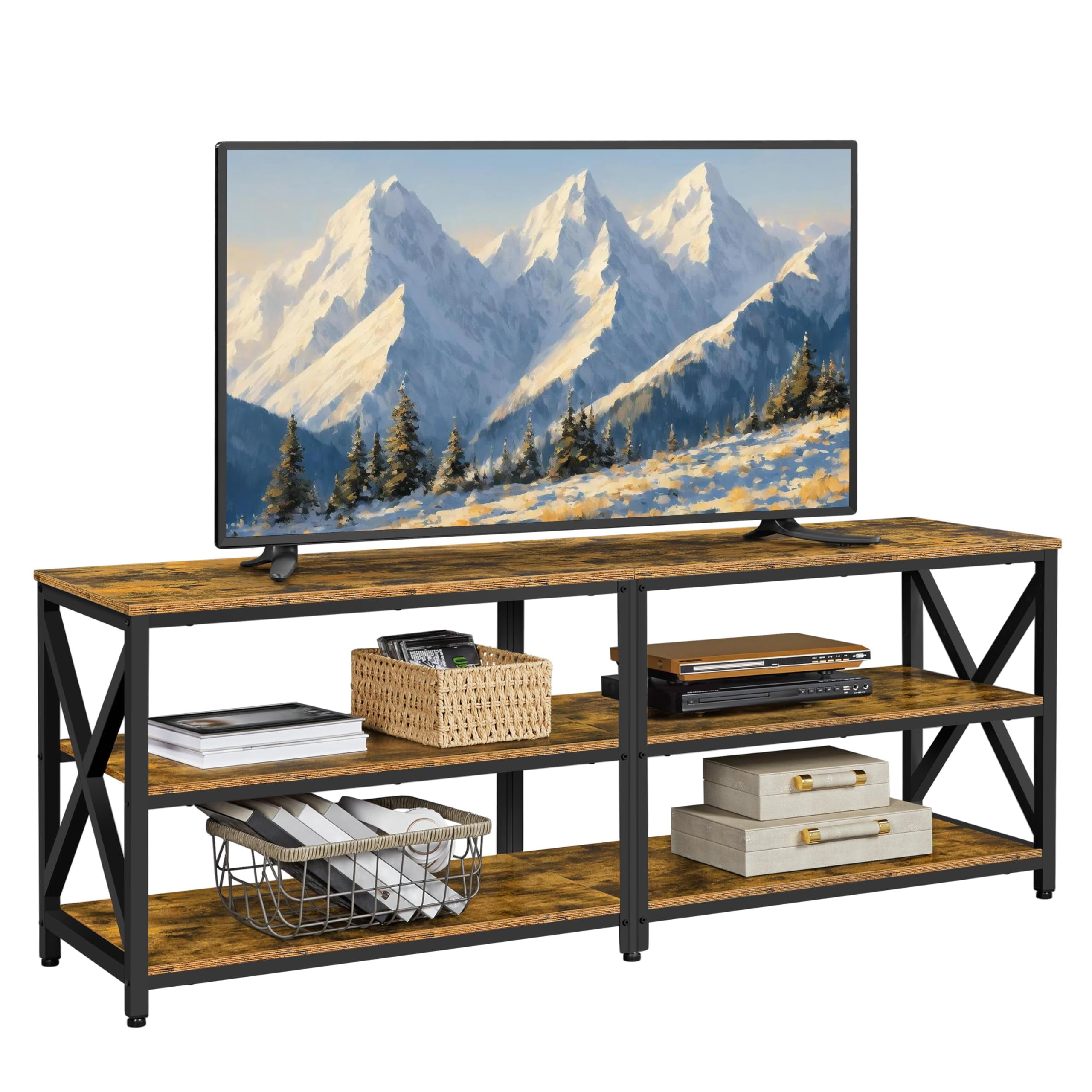 Yaheetech TV Stand for TVs Up to 70 Inches, Entertainment Center with 3 ...