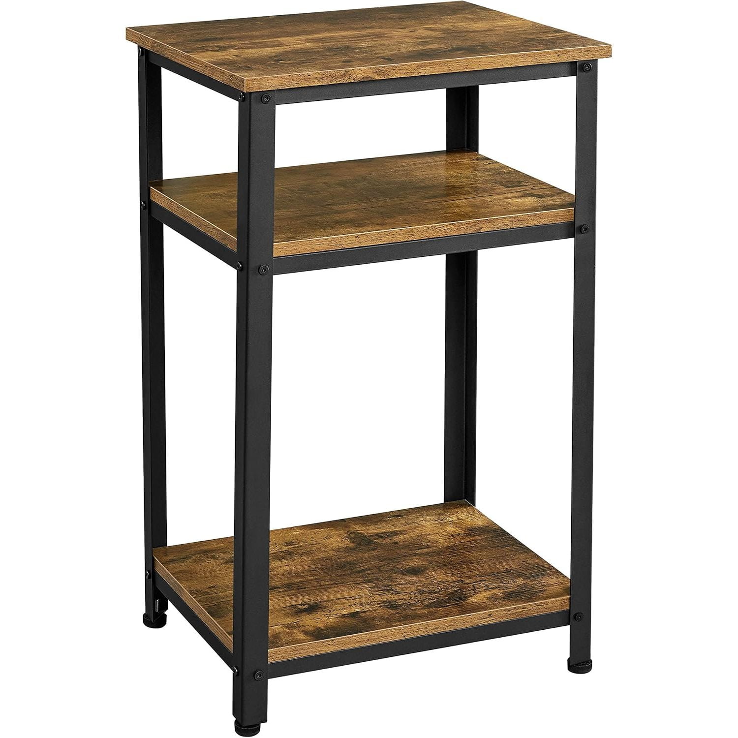 Yaheetech Tall End Table, 30 Inches High Side Table with Wooden Shelves ...