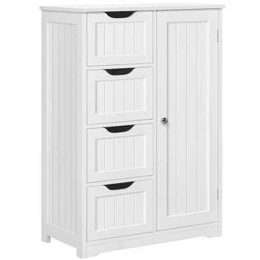 Yaheetech Free-Standing Wooden Bathroom Floor Cabinet, Small Storage ...
