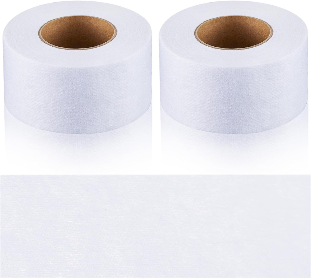 Yahome 2Roll White Batting Seam Tape Fusible Sheer Fabric 1.5 Inches x ...