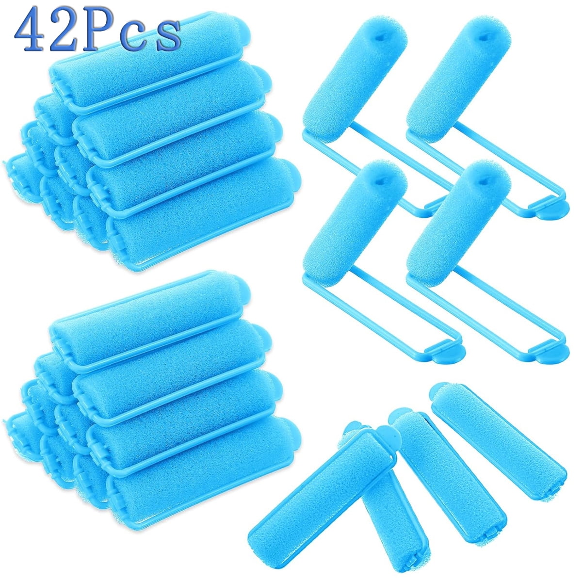 Yahome 42 Pcs Foam Sponge Hair Rollers Foam Curlers Soft Flexible Sleep ...