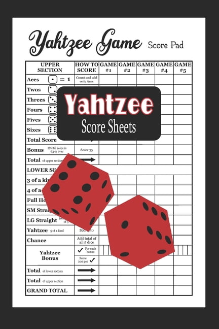 Yahtzee Score Sheets: Yahtzee Score Record Book (Paperback) - Walmart.com