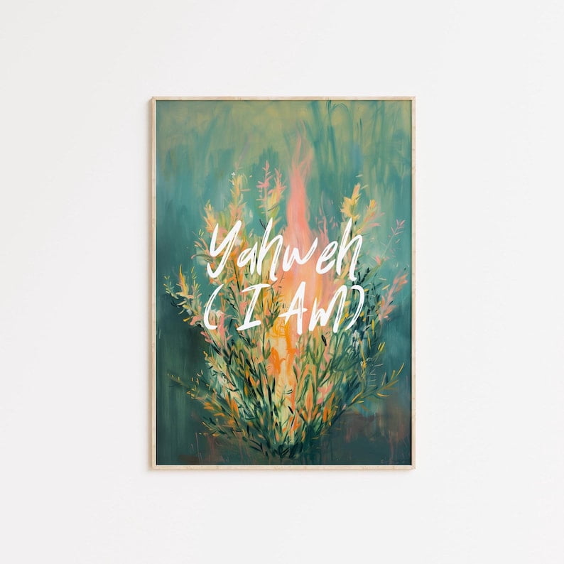 Yahweh I Am Christian Wall Art Prints Trendy Scripture Wall Art Wall ...