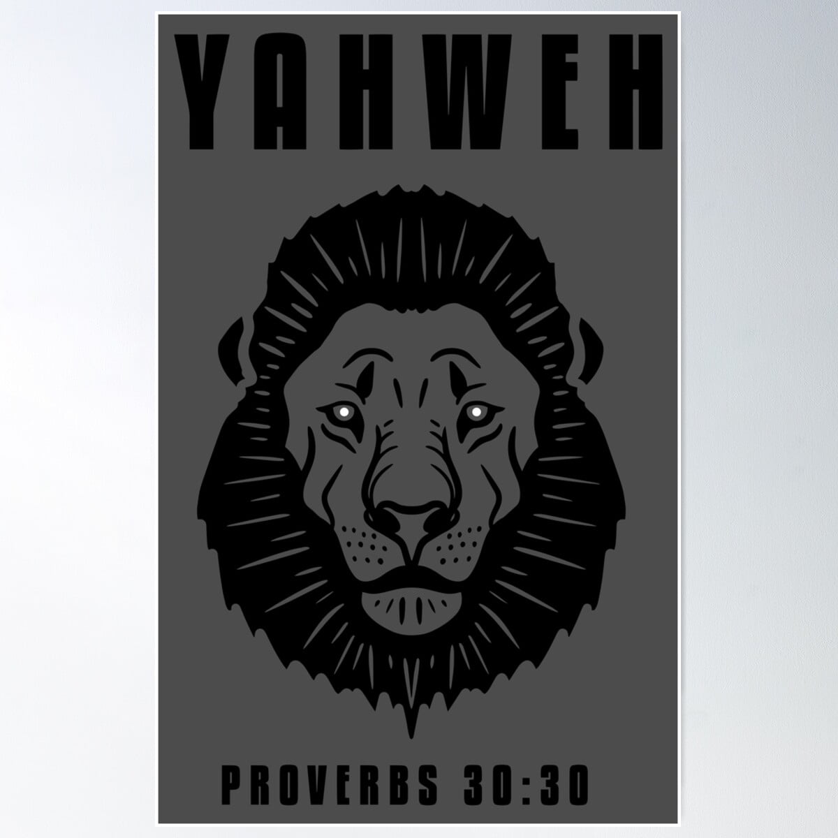 Yahweh Proverbs 30:30 Poster Wall Art, Modern Wall Decor For Living ...