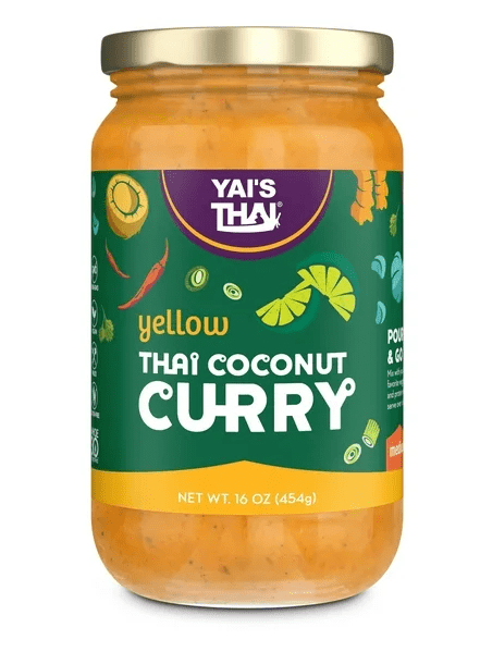 Yai's Thai Coconut Curry Sauce, Yellow Curry, 16 oz - Walmart.com