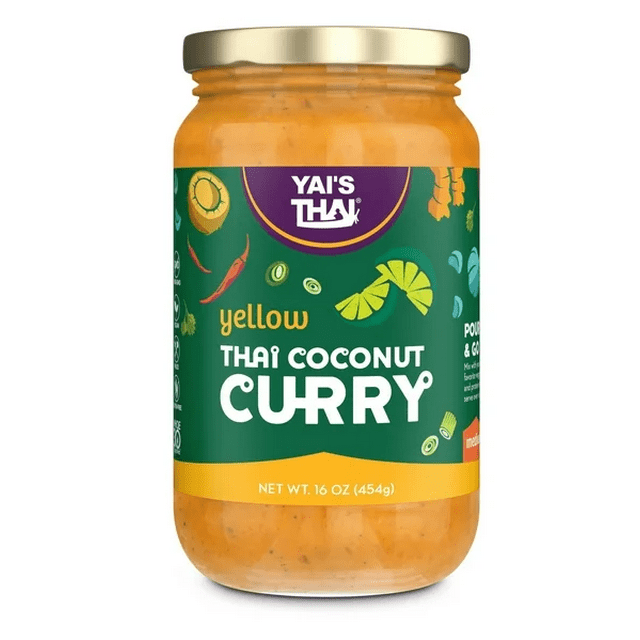 Yai's Thai Thai Coconut Curry sauce, Yellow Curry, 16 oz jar - Walmart.com