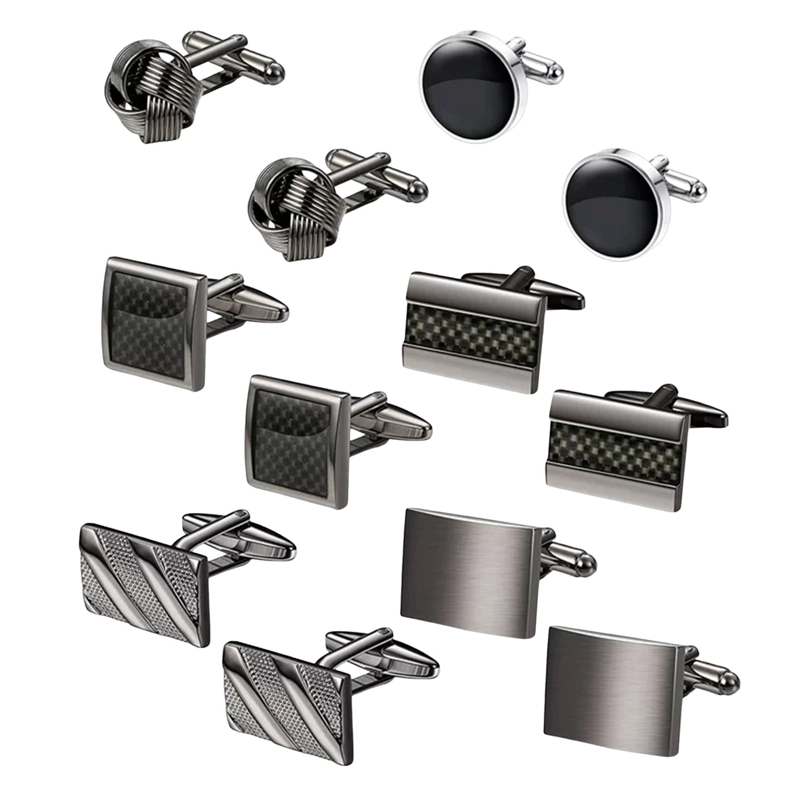 Yaiewey 6 Pairs Links Mens,Cufflinks for Men Classic Links Mens ...