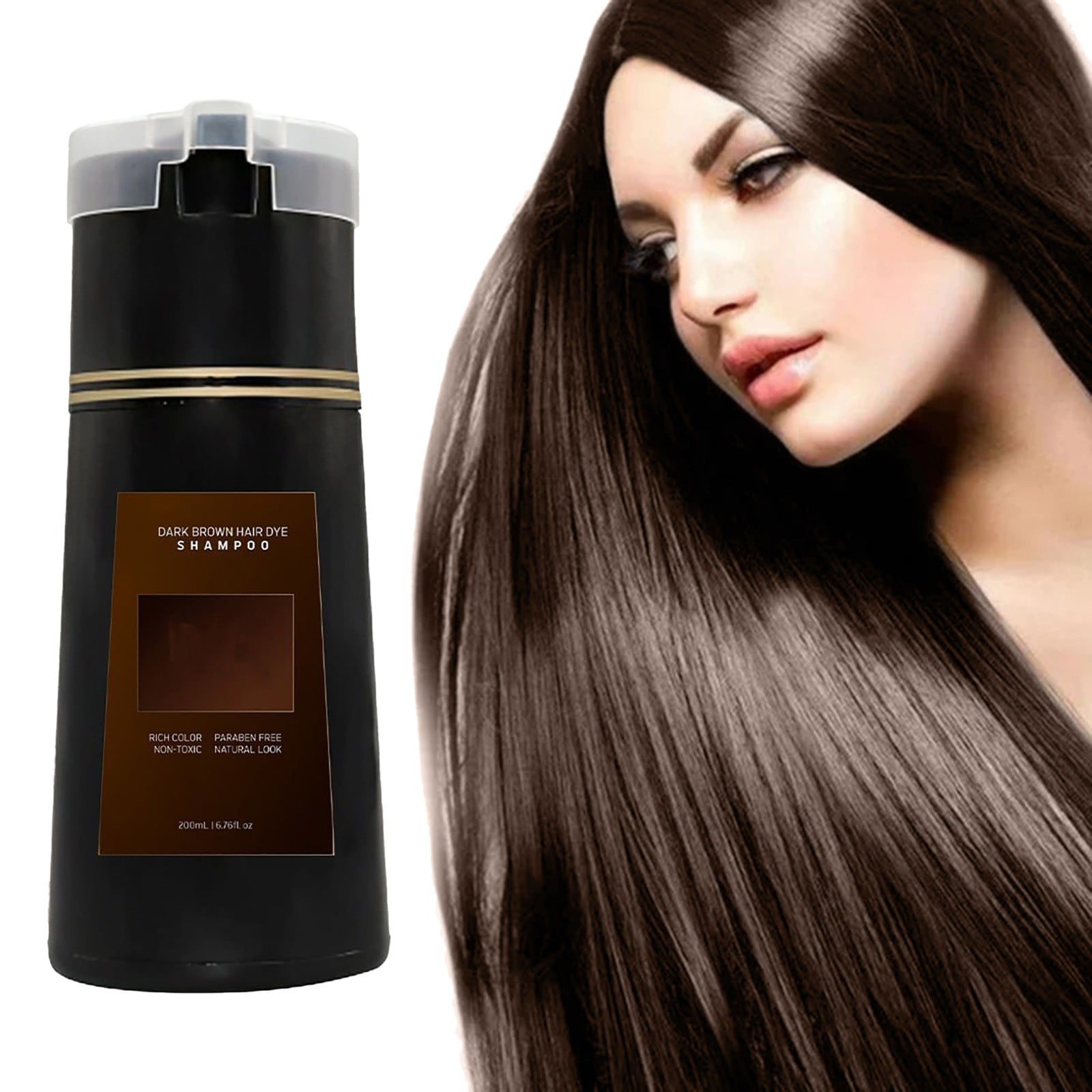 Yaiewey Nova Instant Hair Dye Shampoo,Dark Brown,for Men & Women, 3 in ...
