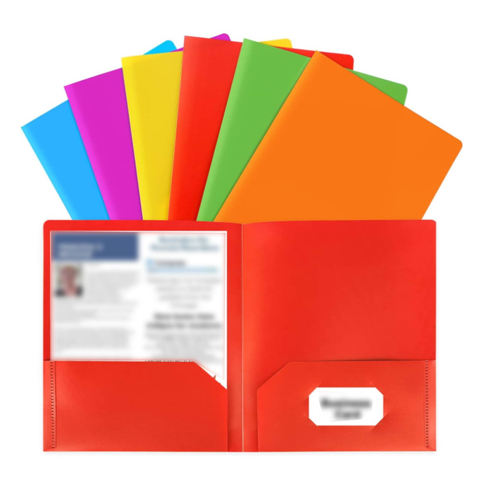 Yaiewey Paper 2 Pocket School Prong Folders,Letter Size,9.25 x 11.5Inch, Assorted Primary Colors ...