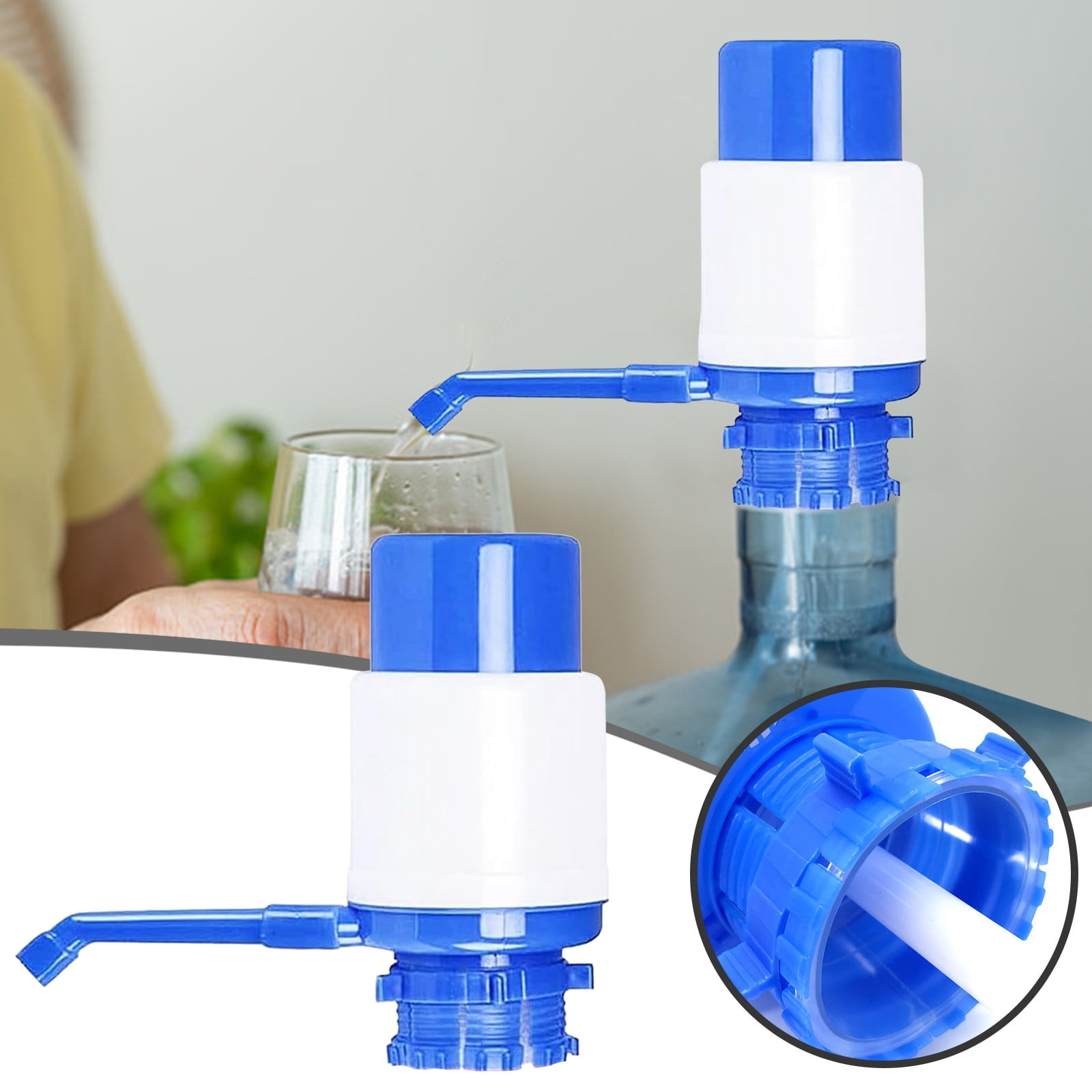 Yaiewey Portable Manual Water Pump, Hand Drum Water Pressure,Blue And ...