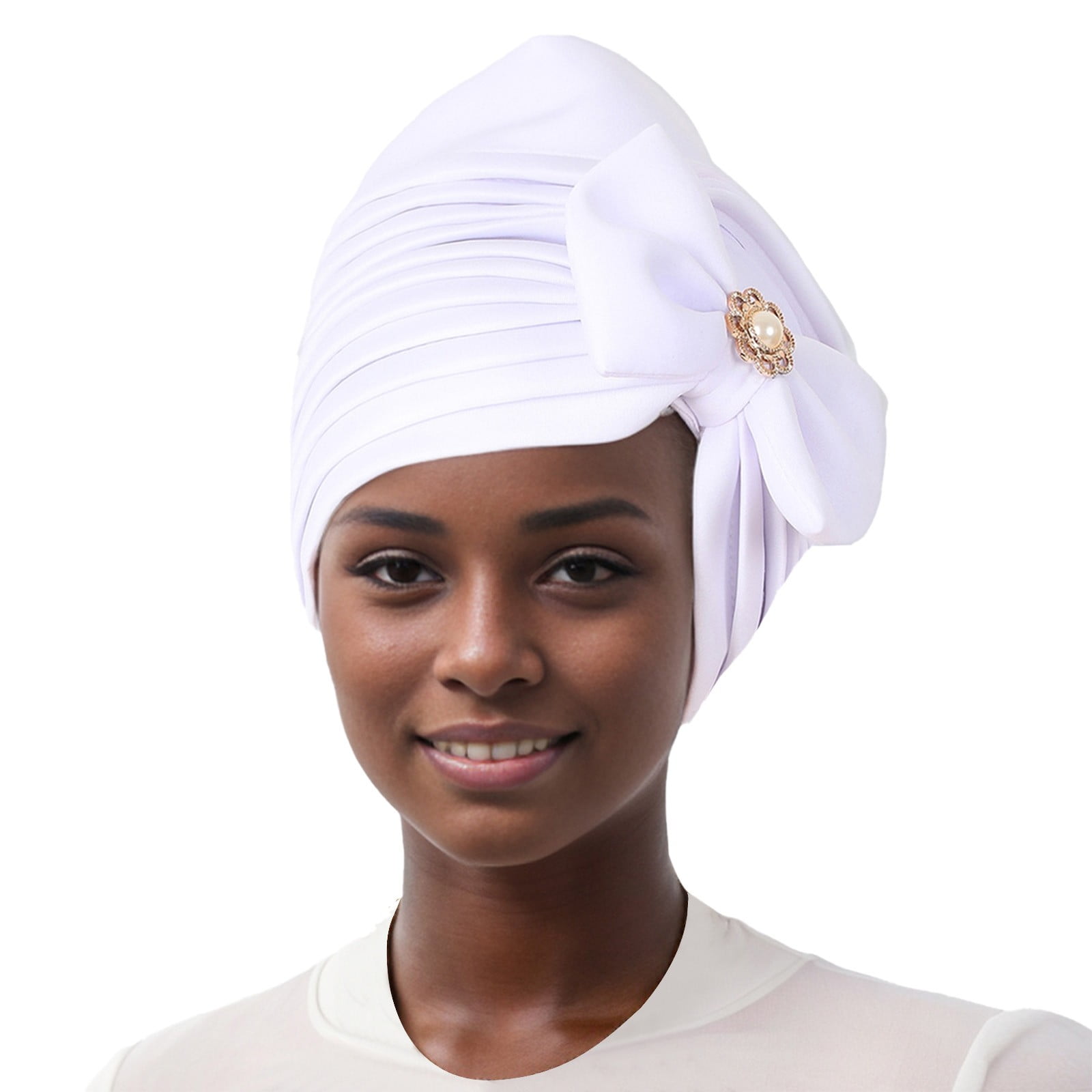 Yajing Hair Bandanas for Women One Size White Head for Black Women ...