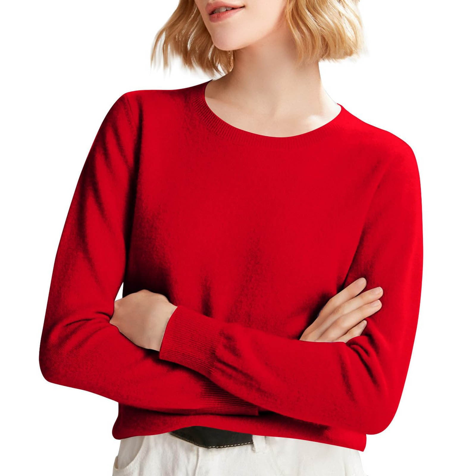 Yajing Pullover Sweaters for Women Xl Red Women'S Spring and Autumn ...