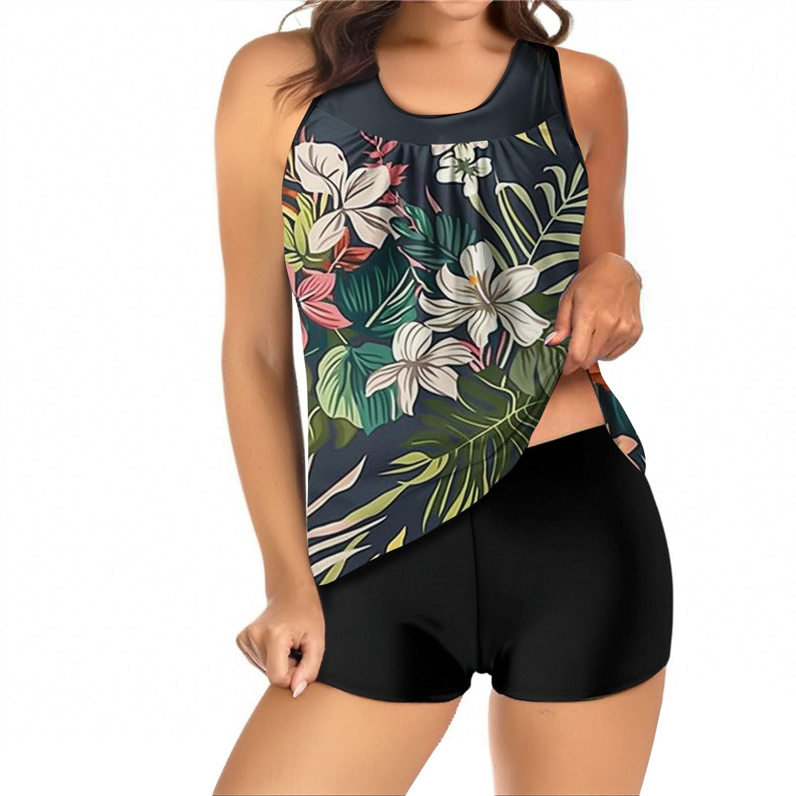 Yajing Women's Tankini Bathing Suits Tankini Swimsuits Two Piece ...
