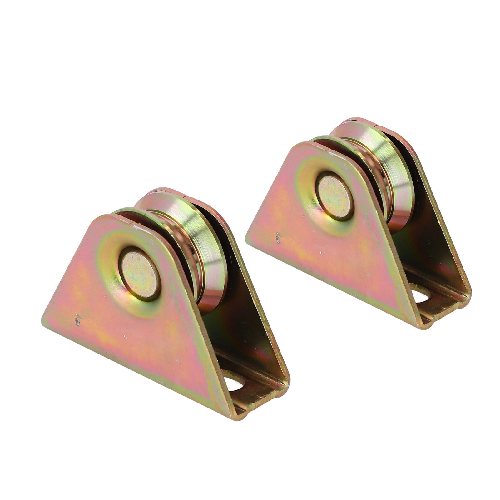 Yajisi 2‑Pack 38mm V‑Groove Galvanized Steel Track Pulley, 150kg Load ...