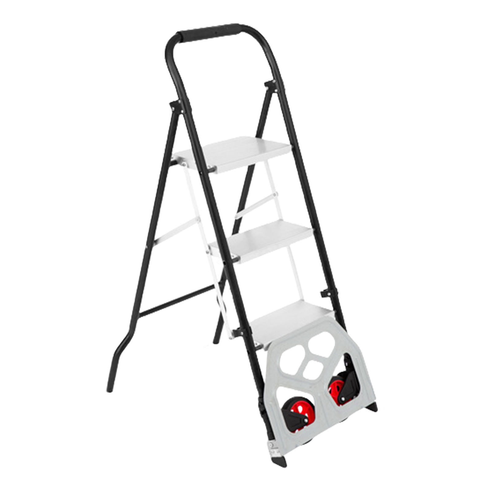 Yajisi 3‑Step Folding Ladder Cart – 330 lb Load Capacity, Non‑Slip ...