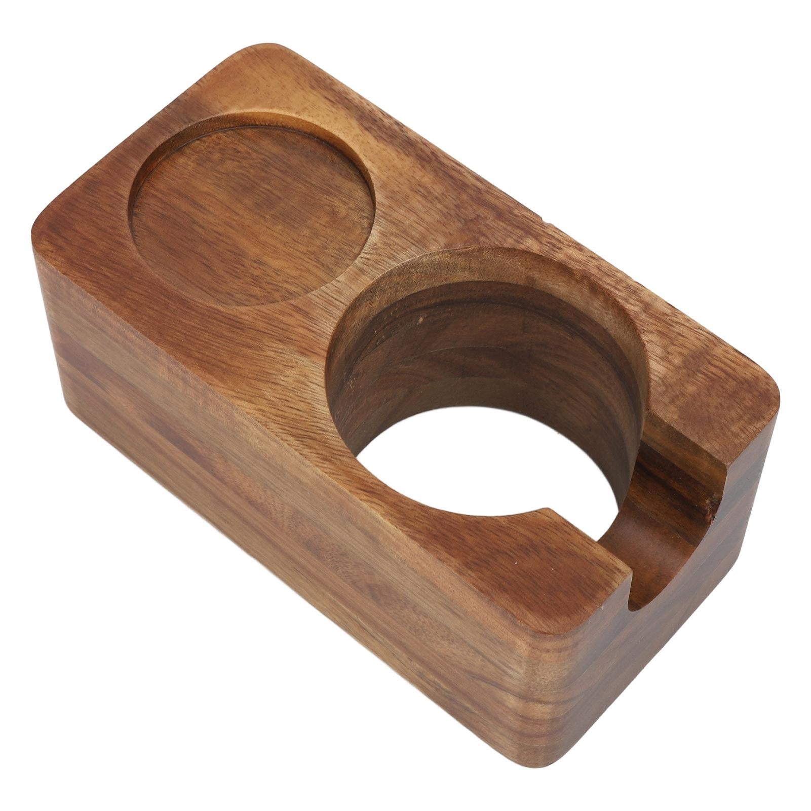 Yajisi 58mm Wooden Coffee Tamper Stand – Durable Wood Handle, Even ...