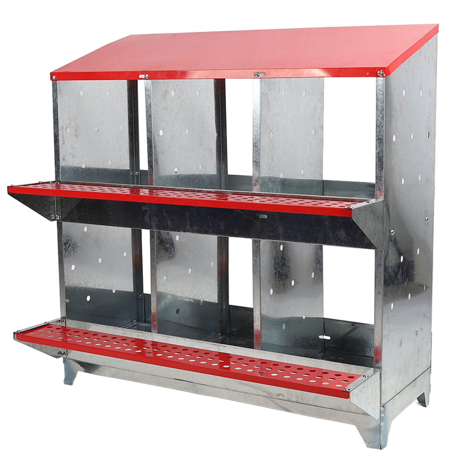 Yajisi 6‑Compartment Chicken Nesting Box – Large Capacity, Rust‑Resistant, Easy‑Assembly Poultry ...