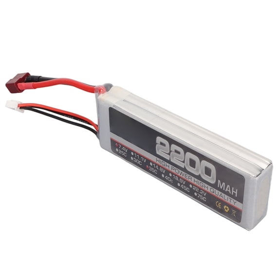 Yajisi 7.4V 2S 2200mAh 35C LiPo Battery Pack High Rate Lithium Power ...