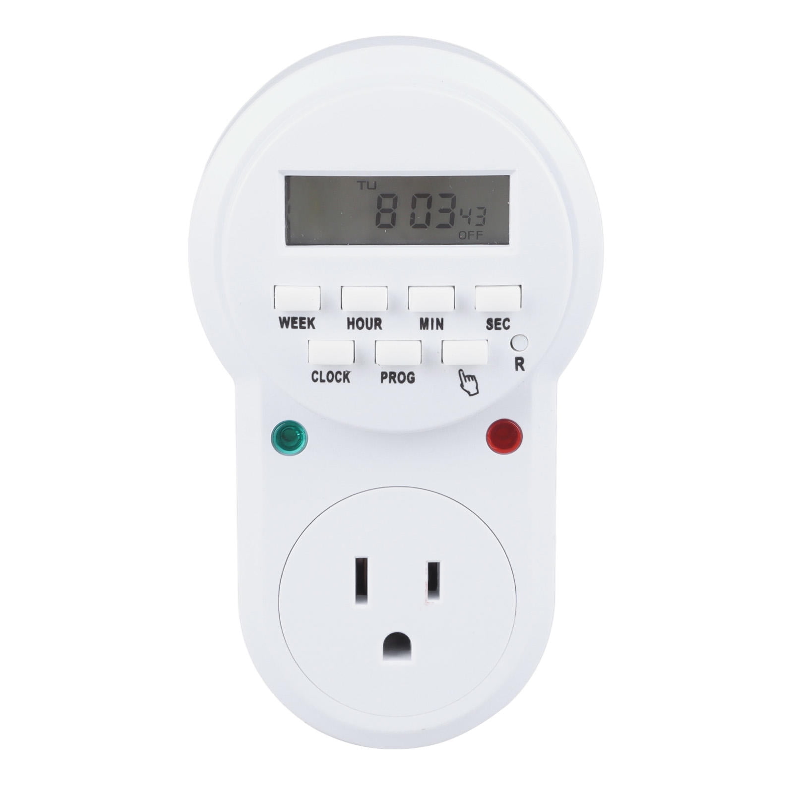 Yajisi 7‑Day Programmable Digital Timer Outlet with Built‑In Battery ...