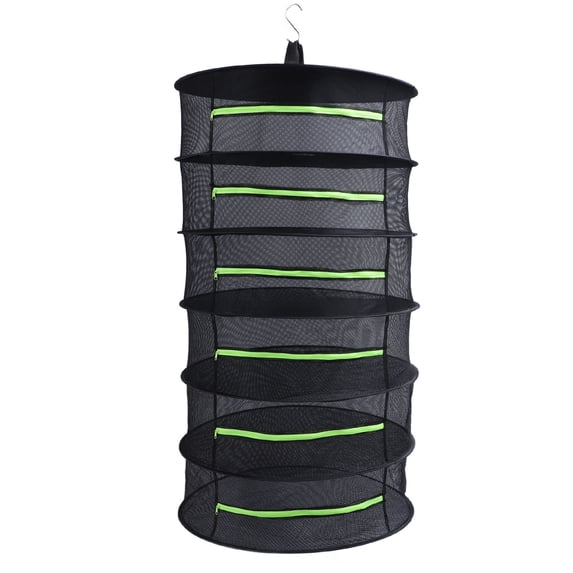Yajisi Herb Drying Rack Fluorescent Green 6-Tier Hanging Mesh Net ...