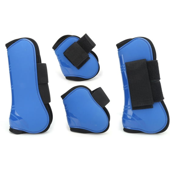 Yajisi Horse Tendon Boots Set of 4 PU Shell Fetlock Brace Guards, Blue ...