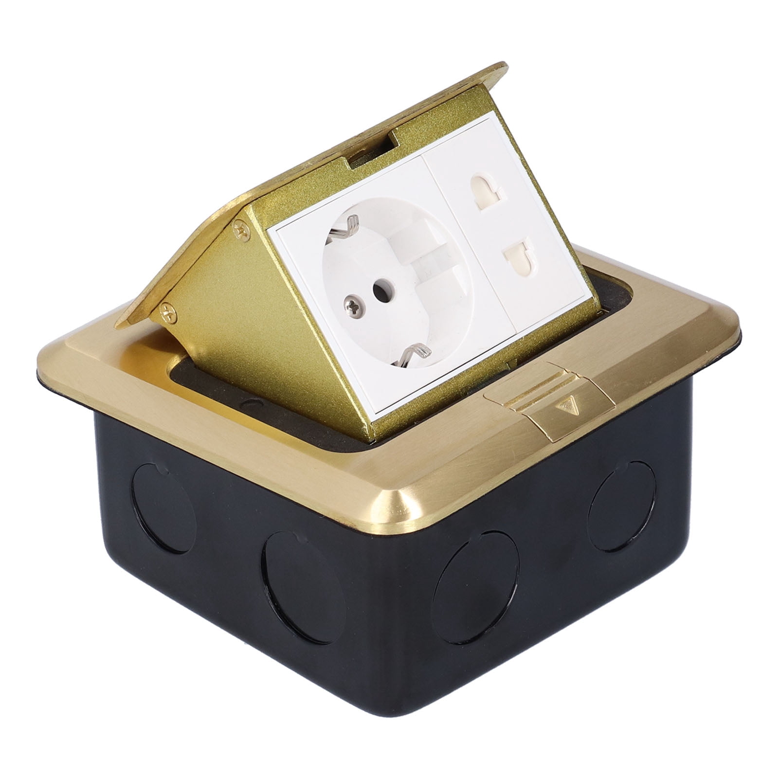 Yajisi Popup Floor Socket Waterproof Brass Electrical Outlet 16A with 2 ...