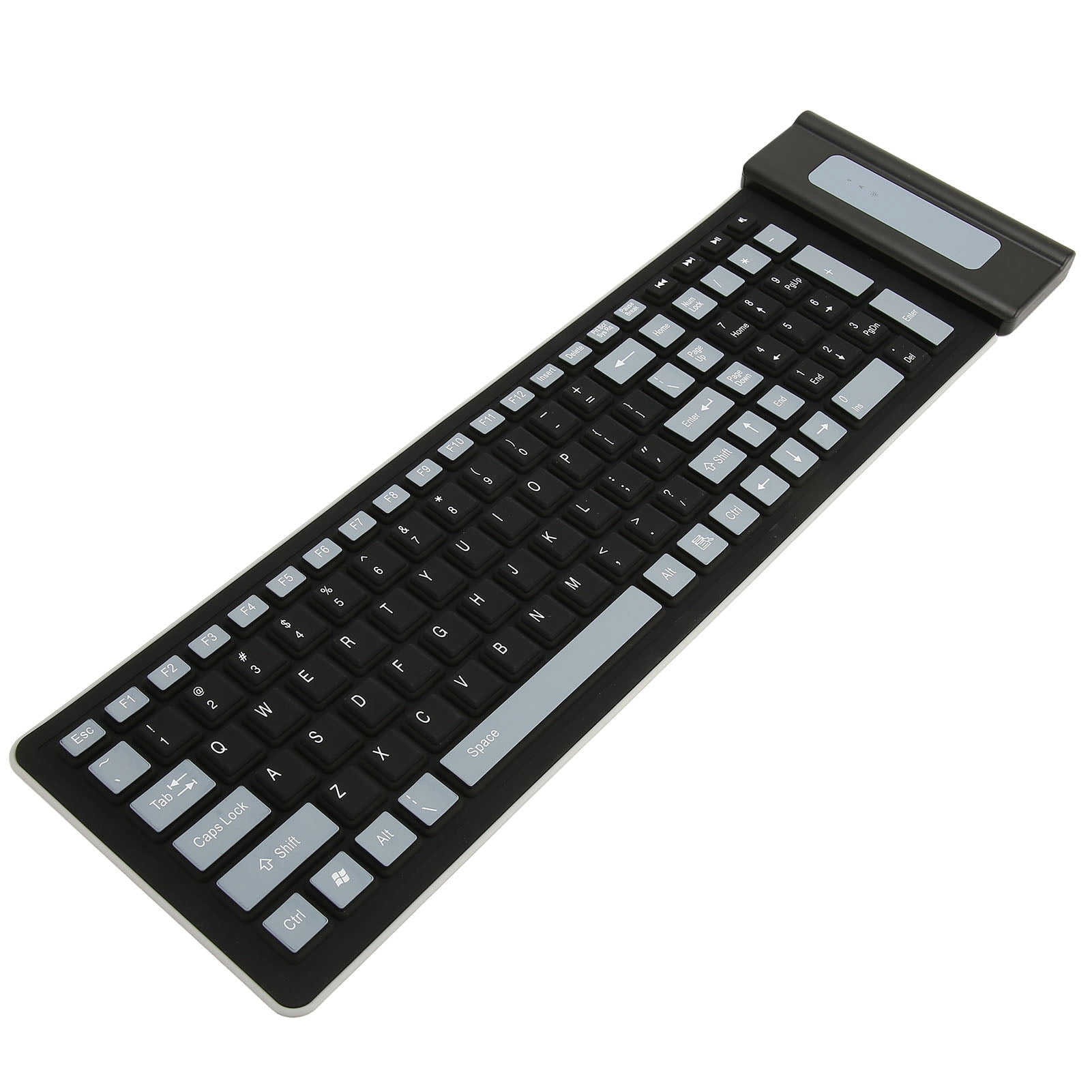 Yajisi Silicone Keyboard 107 Keys Waterproof Foldable 2.4G Wireless ...