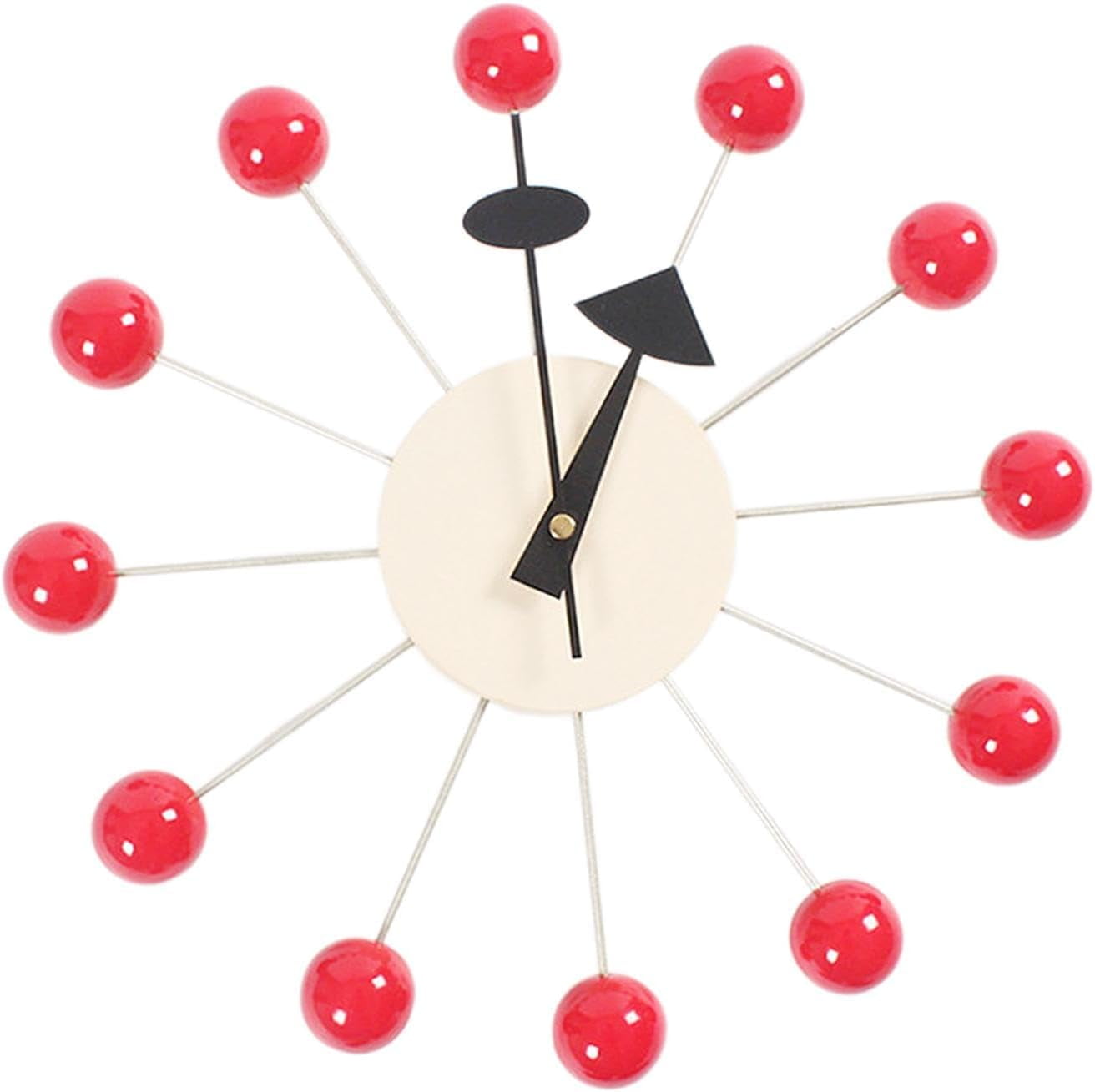Yajuyi Elegant Wooden Orb Wall Clock for Home Decor, Red Ball - Walmart.com