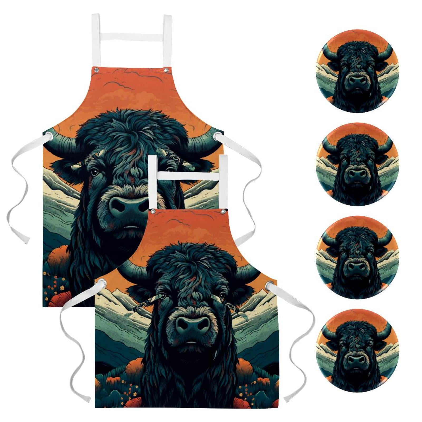Yak 2 Pack Waterproof Chef Apron with Pockets and Badge Pins - Walmart.com