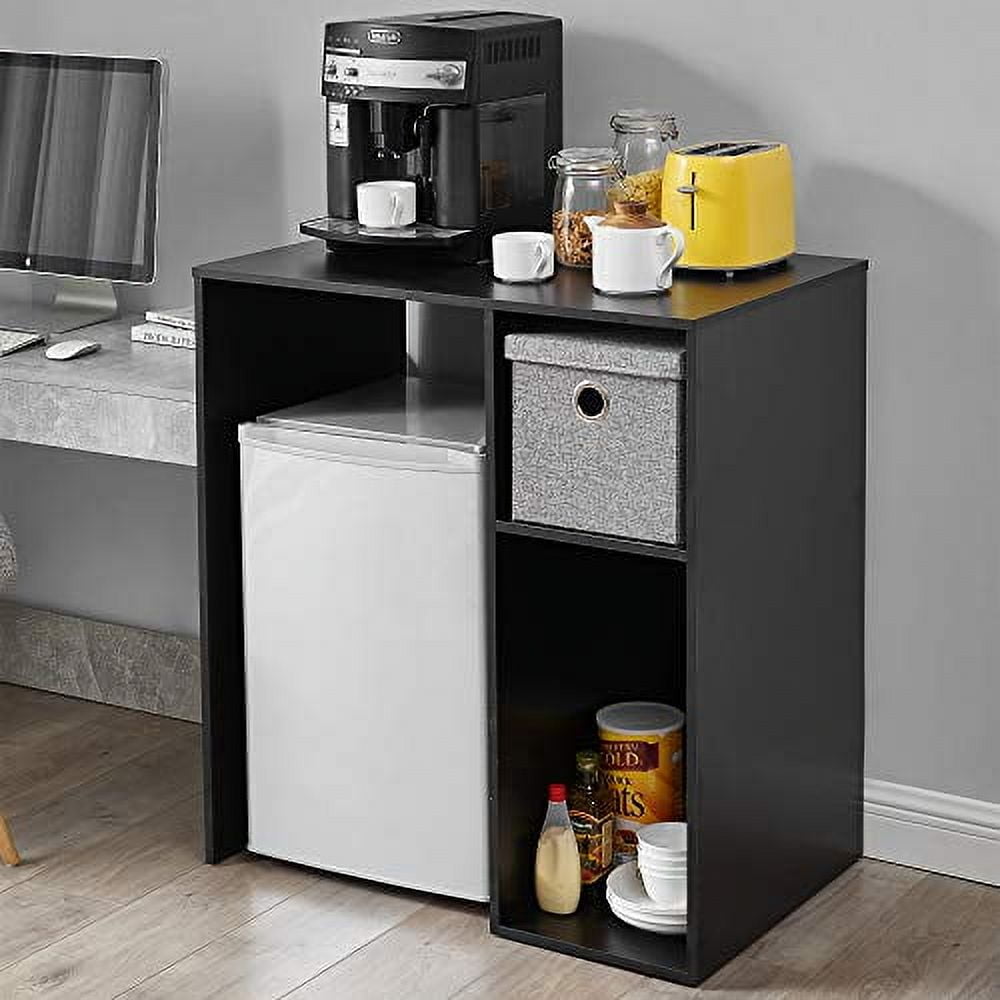 Yak About It Mini Fridge Dorm Station - Black - Walmart.com