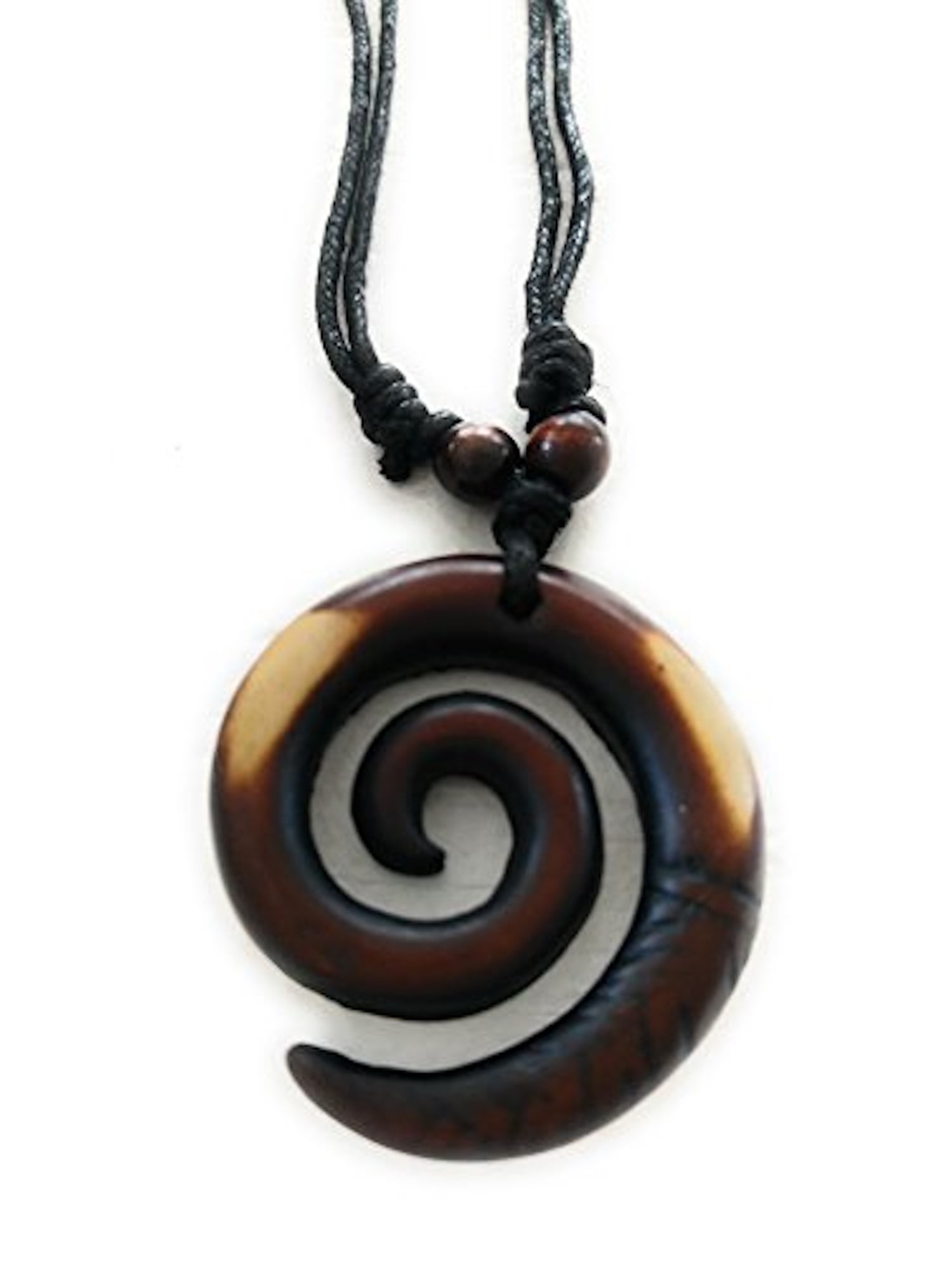 Yak Bone Maori Koru Necklace - Strength, Growth, Peace, New Life ...