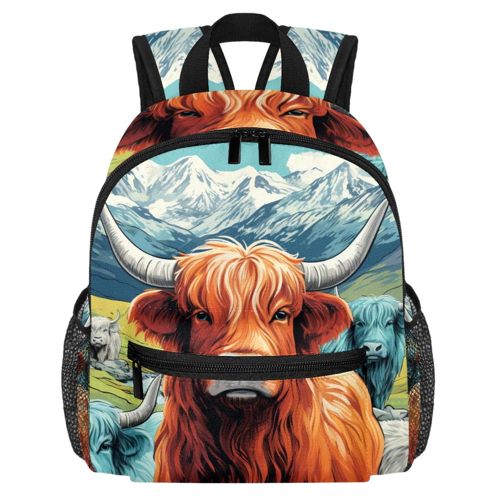 Yak Cute Adjustable Shoulder Strap Backpack with Large Capacity ...
