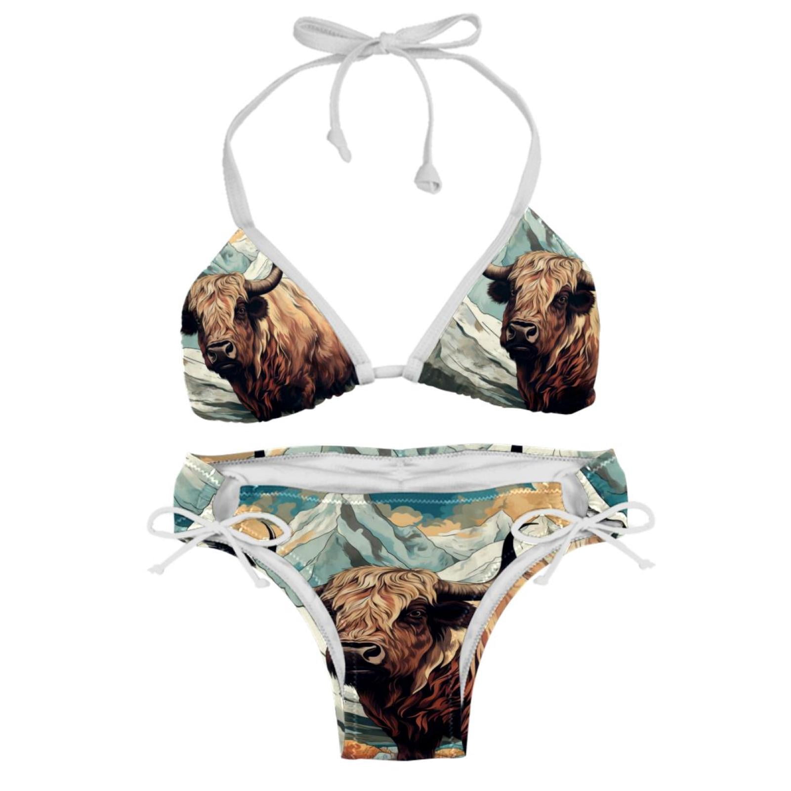 Yak Detachable Sponge Adjustable Strap Bikini Set Two-Pack Swimsuits ...